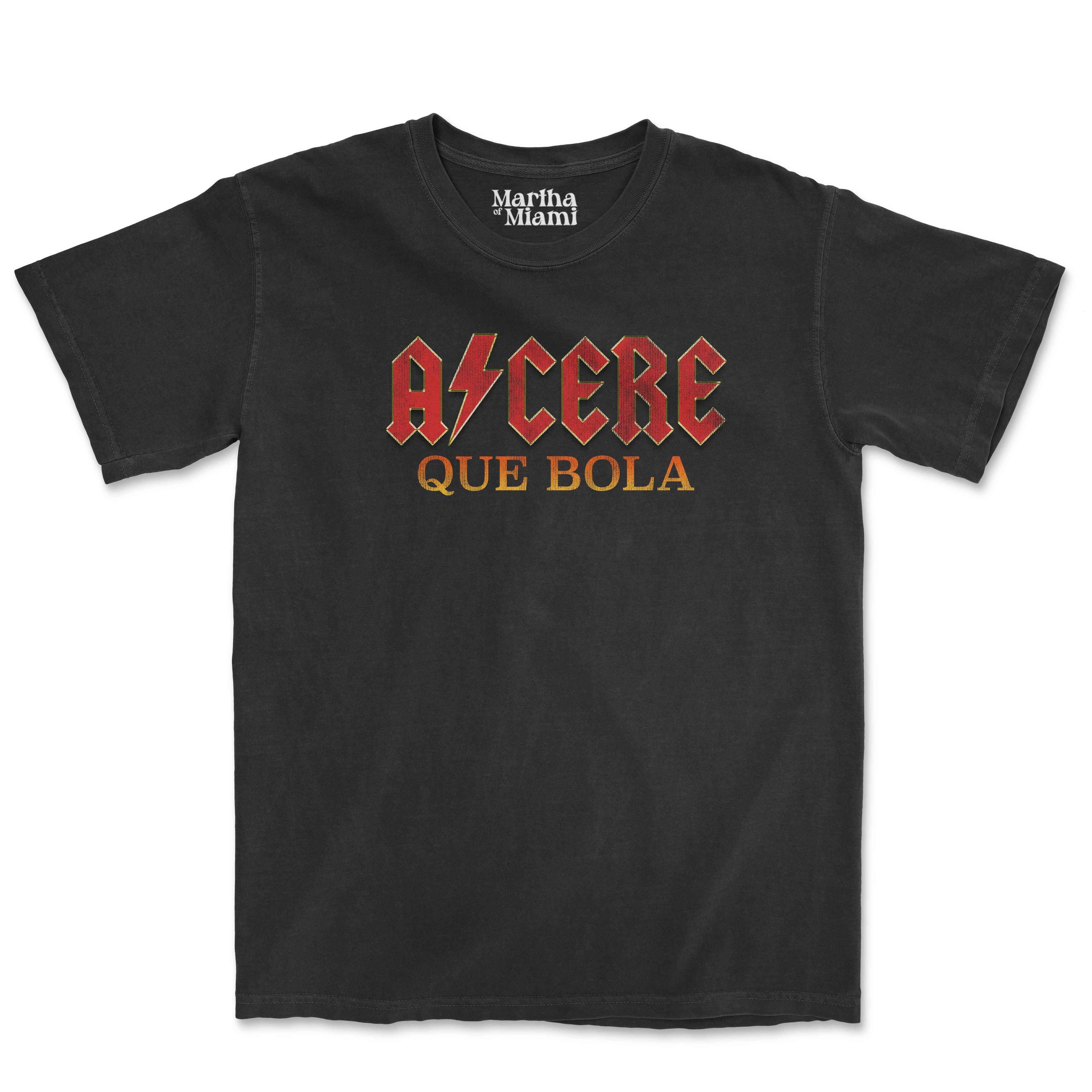Acere Que Bola T-Shirt | Rock Inspired Cuban Pride Shirt – Martha of Miami