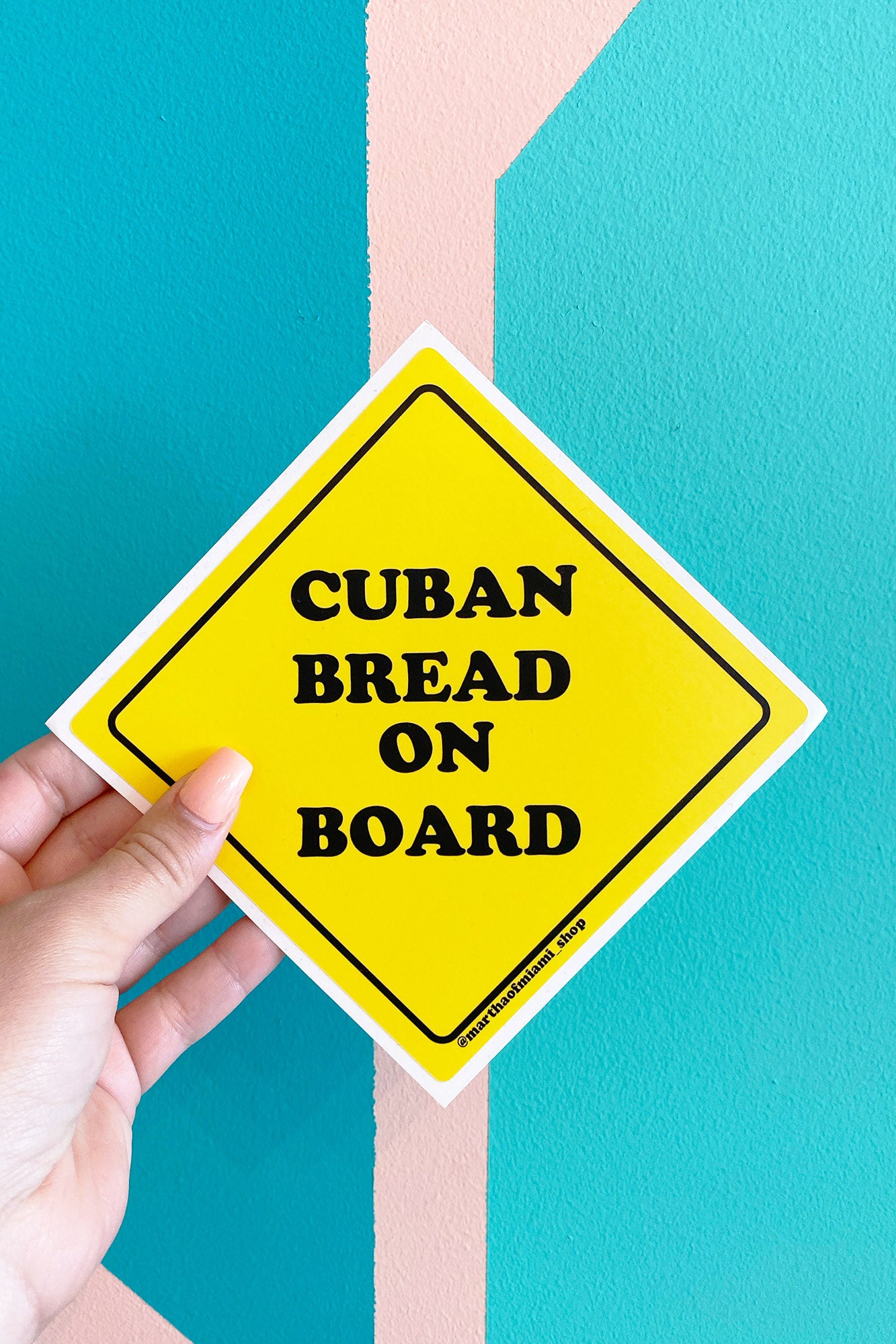 Cuban Bread on Board Sticker | Martha of Miami - Funny Cuban Sticker